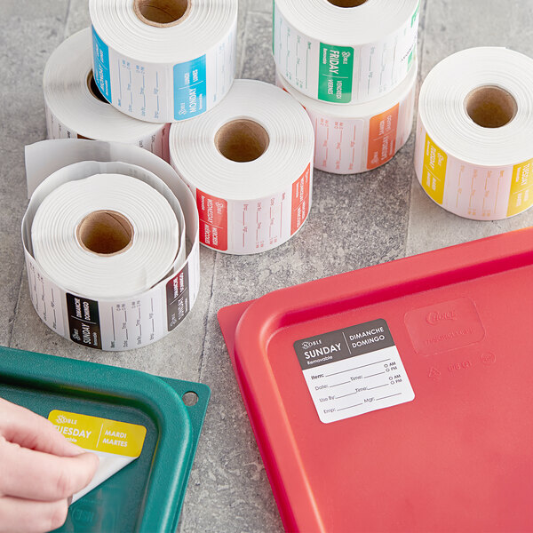 Noble Products 2" x 2" Removable Day of the Week Label Rolls
