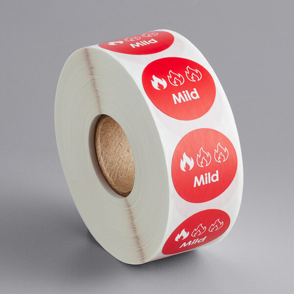 Point Plus Mild Permanent 1" Red Label - 1000/Roll