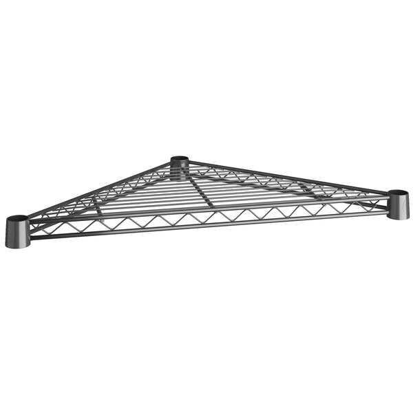 Regency 18" NSF Black Epoxy Triangle Shelf