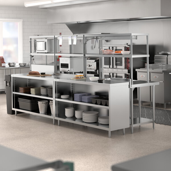 Chef's Counter 132" Serving Line Package with 36" Sandwich Prep Table ...