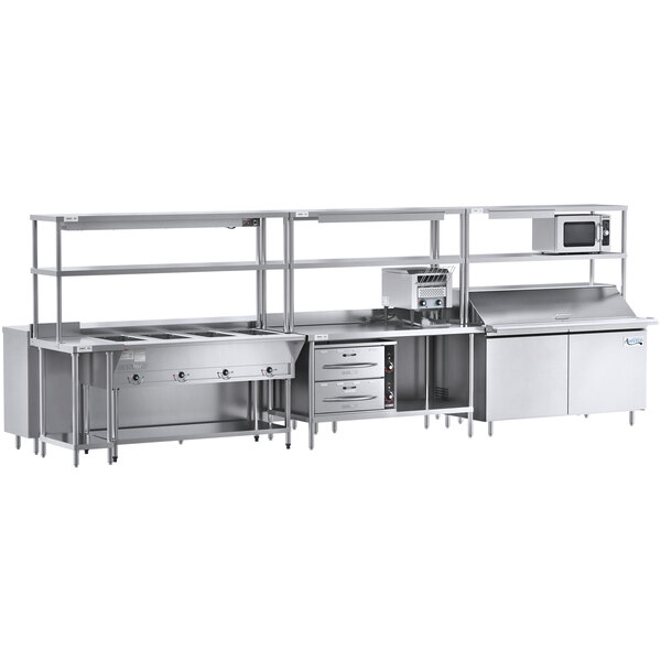 Chef's Counter 192" Serving Line Package with 60" Sandwich Prep Table ...
