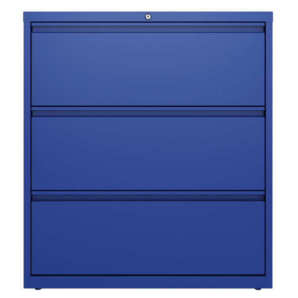 Hirsh Industries 24254 HL10000 Series Classic Blue Three-Drawer Lateral ...