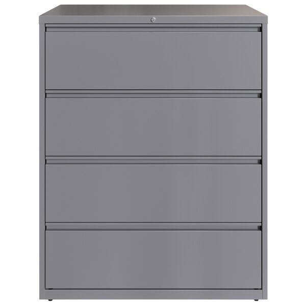 Hirsh Industries 23750 HL10000 Series Arctic Silver Four-Drawer Lateral ...