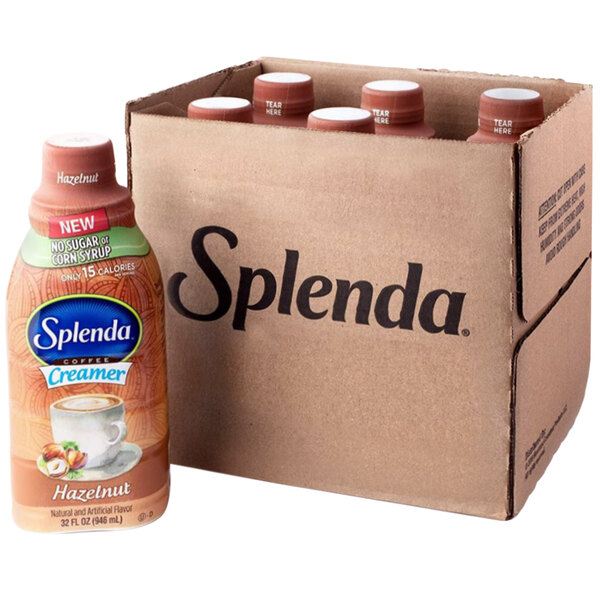 Splenda 32 fl. oz. Sugar-Free Hazelnut Coffee Creamer - 6/Case