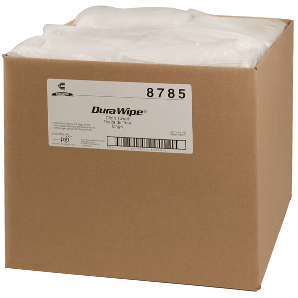 Chicopee 8785 Veraclean 12" x 13" White Medium-Weight Smooth Cleaning ...