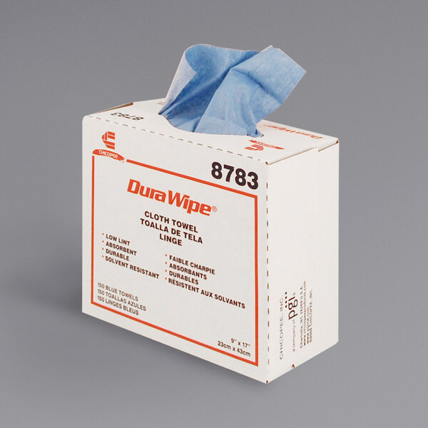 Chicopee 8783 Veraclean 9" x 17" Blue Medium-Weight Pop-Up Box Smooth ...