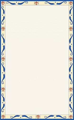 Choice 8 1/2" x 11" Menu Paper Left Insert - Mediterranean Border - 100 ...