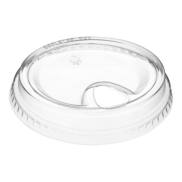 Choice 32 oz. Clear Sip-Through Lid with Extra-Wide Opening - 500/Case