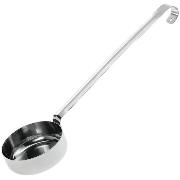 GI Metal Flat Bottom Ladle - Stainless Steel (3 oz.)