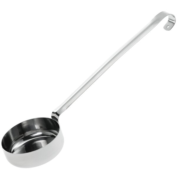 GI Metal Flat Bottom Ladle - Stainless Steel (6 oz.)