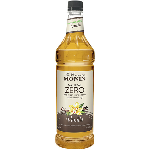 Monin Zero Calorie Natural Vanilla Flavoring Syrup 1 Liter