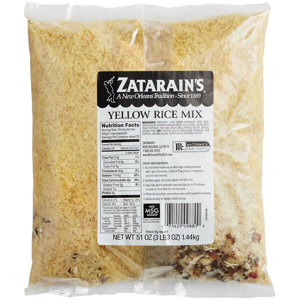 Zatarain's 51 oz. Yellow Rice Mix - 6/Case