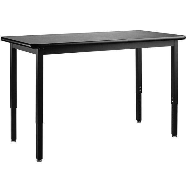 National Public Seating SLT3-1884H 18" x 84" Height Adjustable Black ...