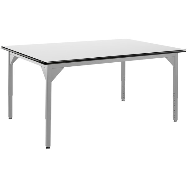 National Public Seating HDT8-4896W 48" x 96" Gray Frame Adjustable ...
