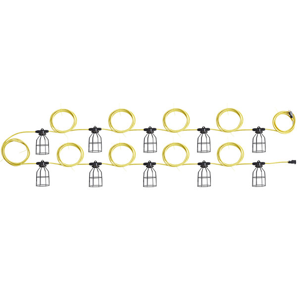 Voltec 08-00198 U-Ground Work Light String with 10 Metal Cages - 100 ...