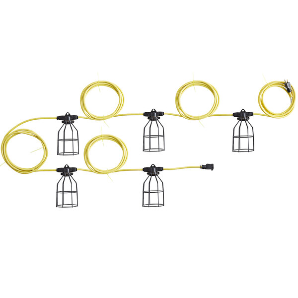 Voltec 08-00197 U-Ground Work Light String with 5 Metal Cages - 50' 12/ ...