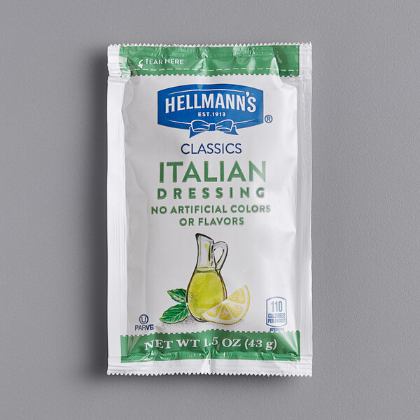 Hellmann's 1.5 oz. Zesty Italian Dressing Packet - 102/Case