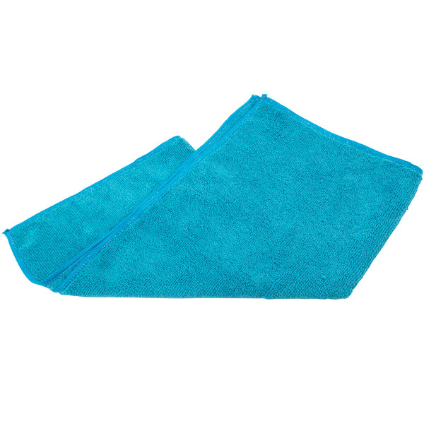 Unger MC40B SmartColor MicroWipe 16" x 16" Blue Light-Duty Microfiber ...