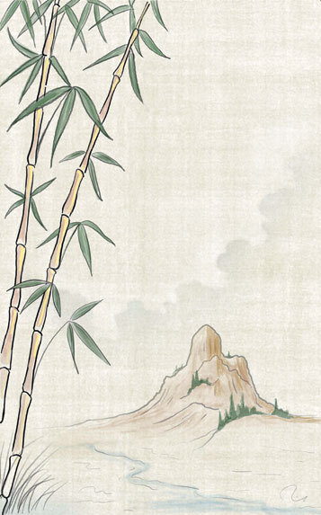 Choice 8 1/2" x 11" Menu Paper Asian Themed Bamboo Design Cover - 100/Pack