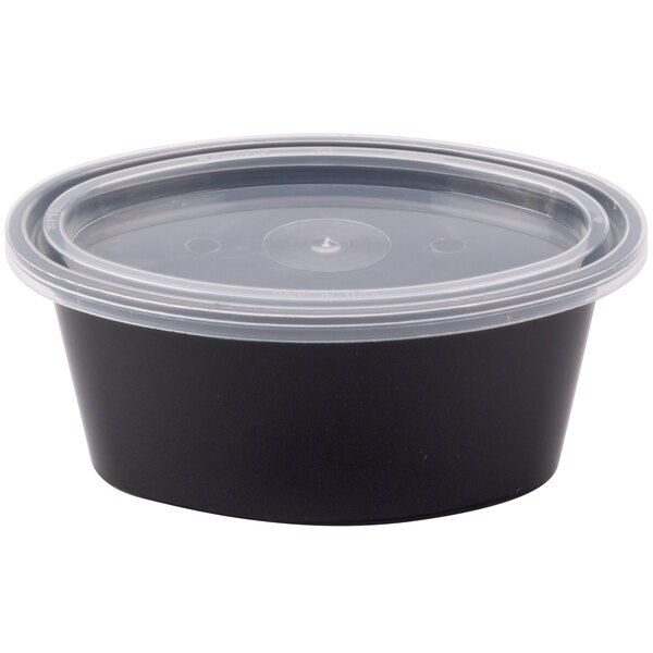 Pactiv Newspring E503-B ELLIPSO 3 oz. Black Oval Souffle / Portion Cup ...