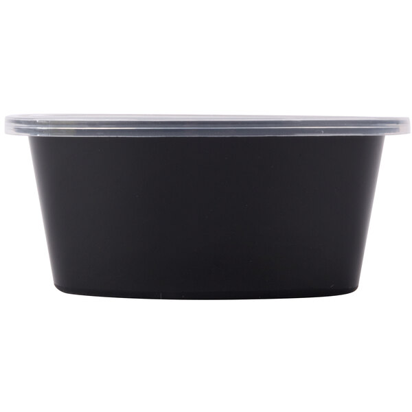Pactiv Newspring E503-B ELLIPSO 3 oz. Black Oval Souffle / Portion Cup ...