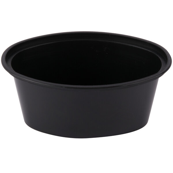 Pactiv Newspring E503-B ELLIPSO 3 oz. Black Oval Souffle / Portion Cup ...