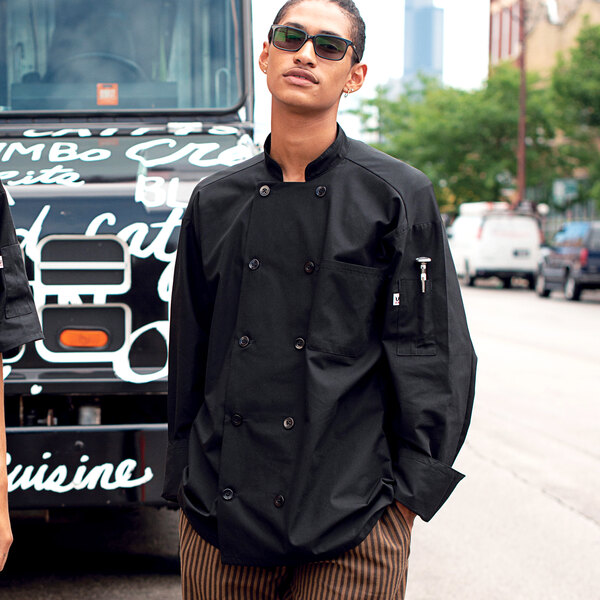 Uncommon Chef Classic Poplin Pro Vent 0422 Unisex Lightweight Black ...