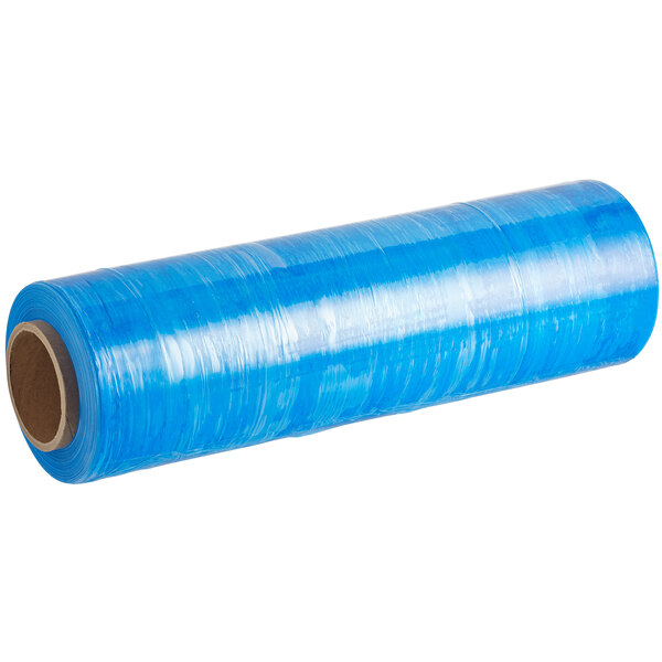 Western Plastics 18" x 1,500' 80 Gauge Blue Tint Stretch Wrap / Hand ...