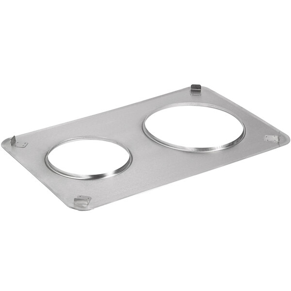 Choice 2 Hole Steam Table Adapter Plate with 6 3/8" and 8 3/8" Holes ...