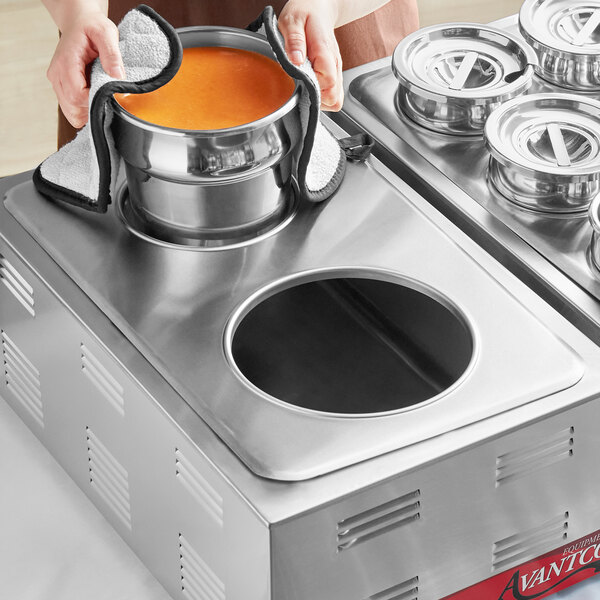 Choice 2 Hole Steam Table Adapter Plate with 6 3/8" and 8 3/8" Holes ...