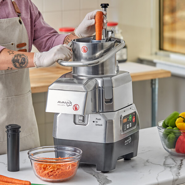 AvaMix Goliath AFPCF Continuous Feed Food Processor with 2 Discs - 2 hp