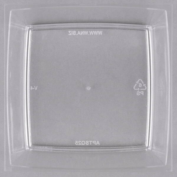 WNA Comet APTSQ25 Petites 2 1/2" Clear Square Dish - 50/Pack