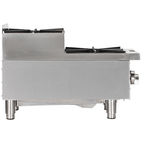 Globe GHPSU212G 12" Gas Countertop Step-Up Range / Hot Plate with 2 ...