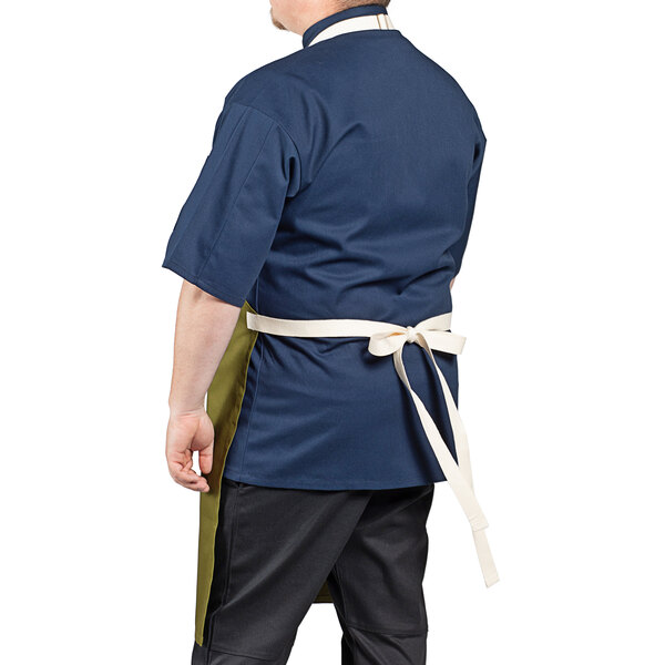 Uncommon Chef 3127 Moss Green Customizable Poly-Cotton Avalanche Bib ...