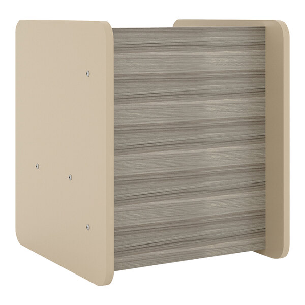 Tot Mate TM2137A.S3322 Shadow Elm Laminate Activity Cube - 13" x 14" x 15"