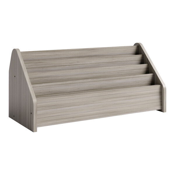 Tot Mate TM2131A.S3322 Shadow Elm Laminate 4 Level Book Display - 32 1/2" x 14" x 15 1/2"