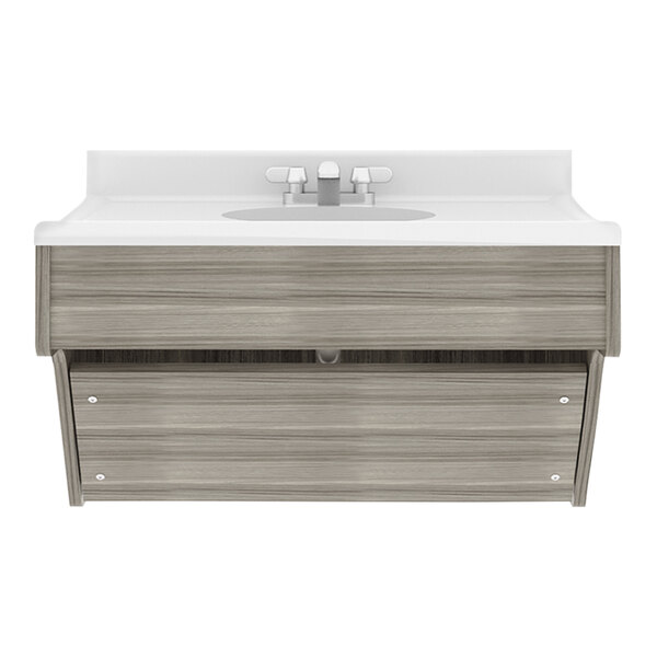 Tot Mate TM8360R.S3322 Shadow Elm Single Laminate Wall Vanity - 31" x ...