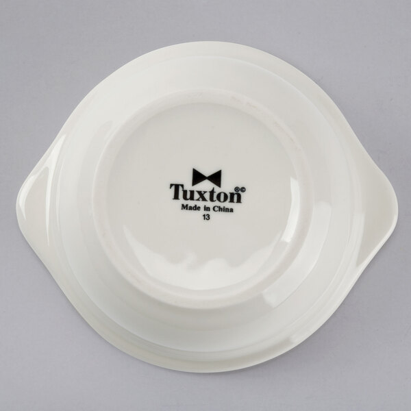 Tuxton BES-1006 8 oz. Eggshell China Gourmet Onion Soup Crock / Bowl ...