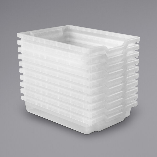 Tot Mate TM7521R.S0000 Small Translucent Bin - 16 3/4" x 12 1/2" x 3 ...