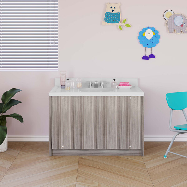 Tot Mate TM8350R.S3322 Shadow Elm Single Laminate Floor Vanity - 31" x ...