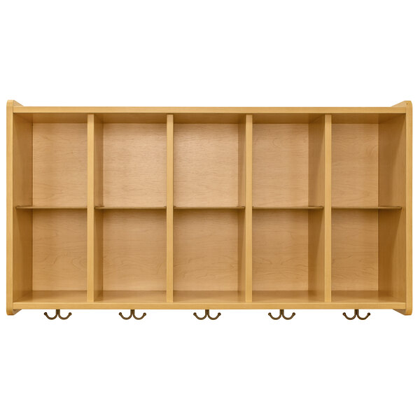Tot Mate TM2410R.S2222 Maple Laminate Wall Cubbie Storage - 46" x 15" x ...