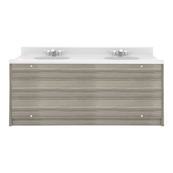 Tot Mate TM8352R.S3322 Shadow Elm Double Laminate Floor Vanity - 49" x ...