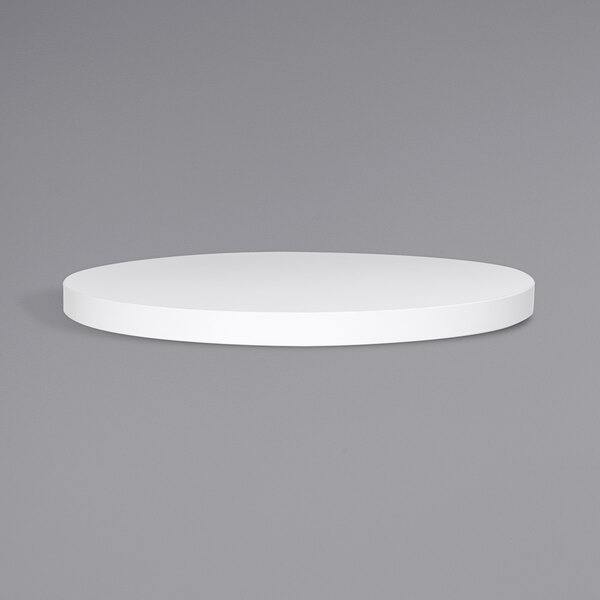 BFM Seating Midtown 30" Round Indoor Tabletop - White