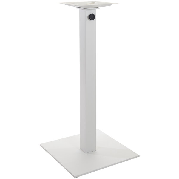 BFM Seating Margate Bar Height Outdoor / Indoor 24" White Square Table ...