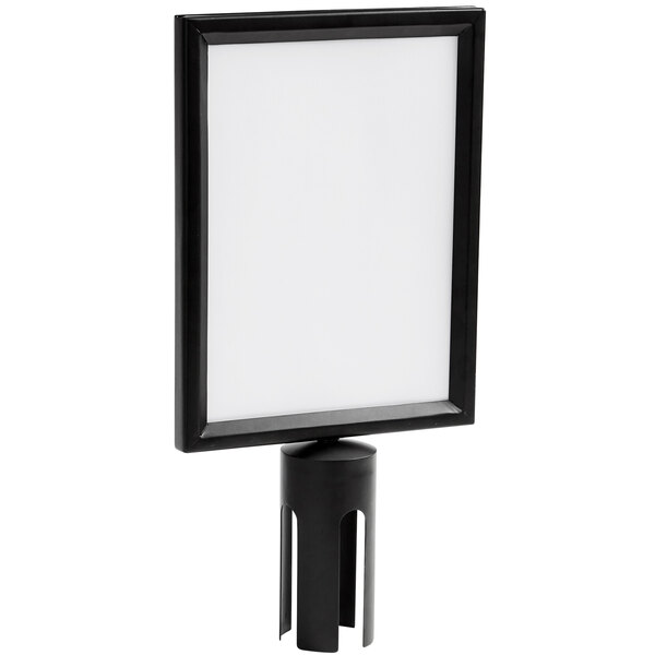American Metalcraft RSSIGNBLK 8 1/2" x 11" Black Vertical Retractable ...