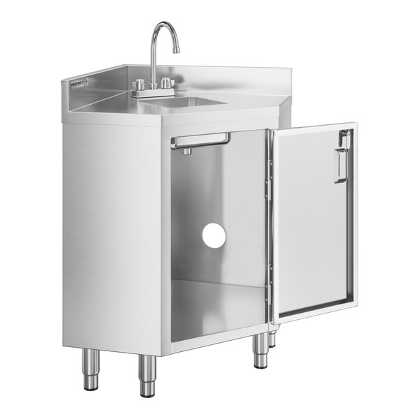 Regency Spec Line 24" x 24" 14 Gauge Stainless Steel Corner Work Table ...