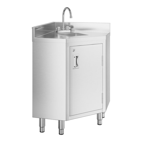 Regency Spec Line 24" x 24" 14 Gauge Stainless Steel Corner Work Table ...