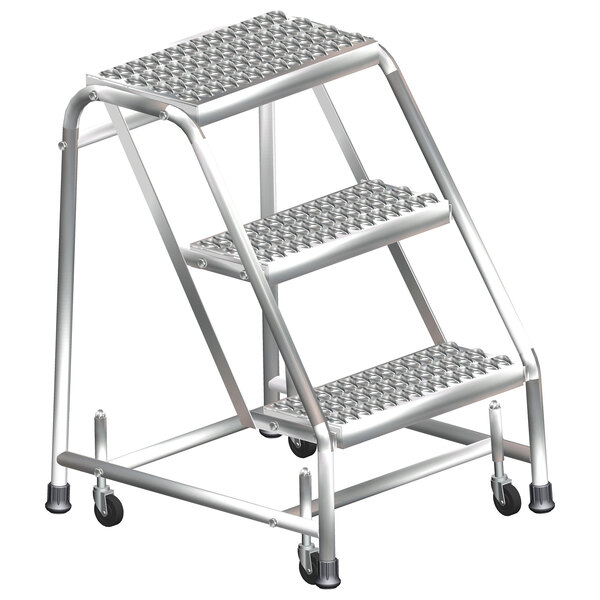 Ballymore SS2N30 3 Step Stainless Steel Rolling Ladder W/O Rails, 24 ...