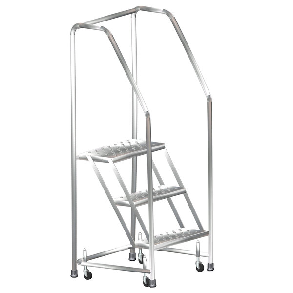 Ballymore SS230 2-Step Stainless Steel Rolling Ladder with Spring ...