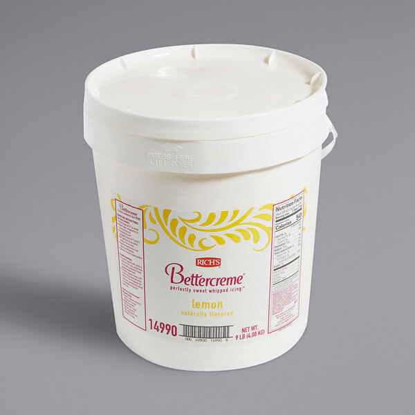 Rich's Bettercreme Lemon Whipped Icing - 9 lb. Pail